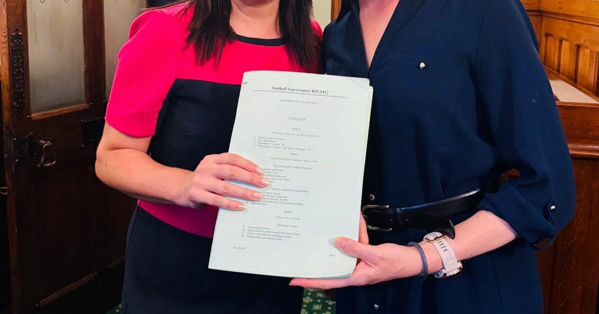 Stephanie Marks End of Football Governance Bill Committee in Parliament ...